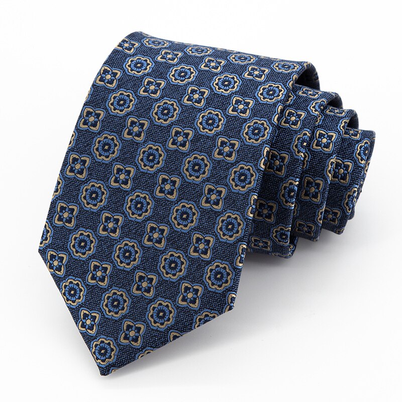 Blue Jacquard Gentleman 8CM Tie Brand Formal Ties ... – Grandado