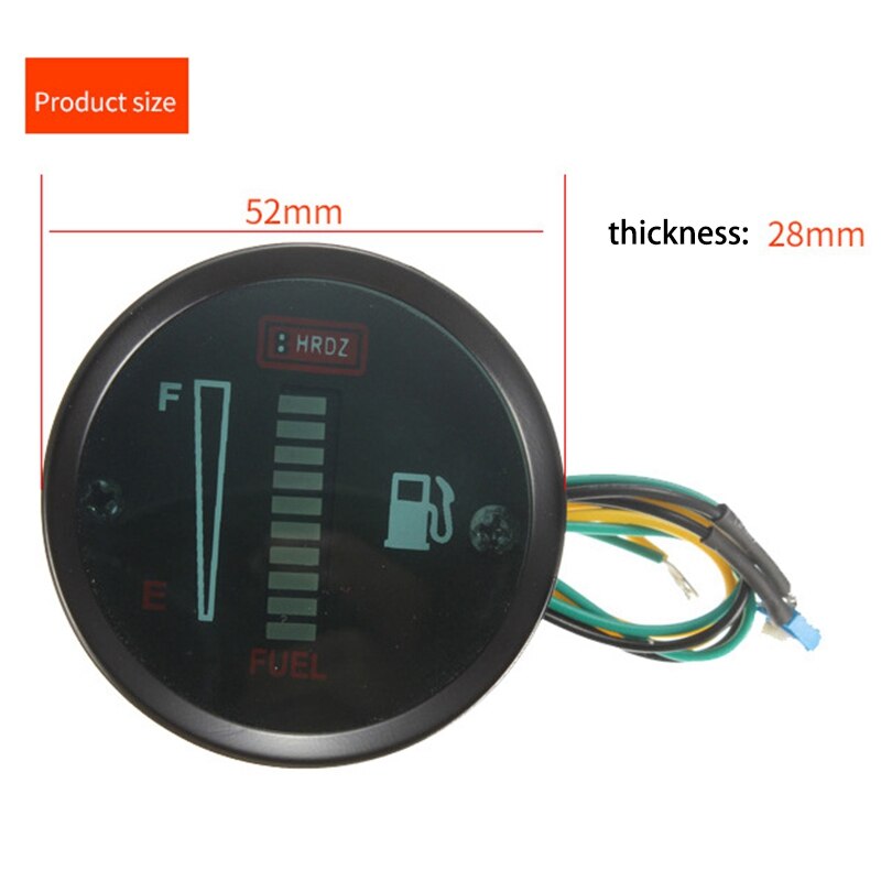 Universal Car Motor 52mm Fuel Meter LED Digital Display 12V Digital ...