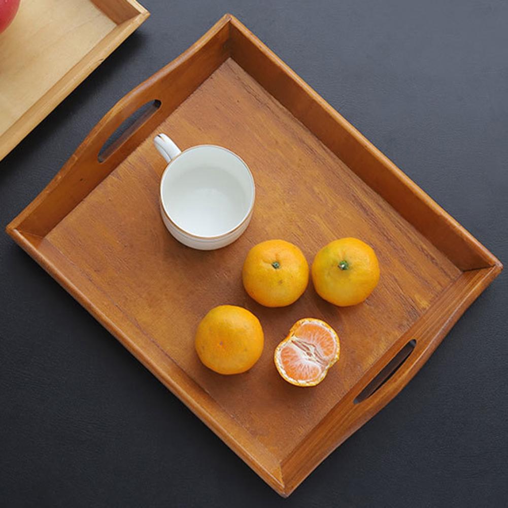 Retro Wooden Rectangular Serving Tray Fruit Food S... – Vicedeal
