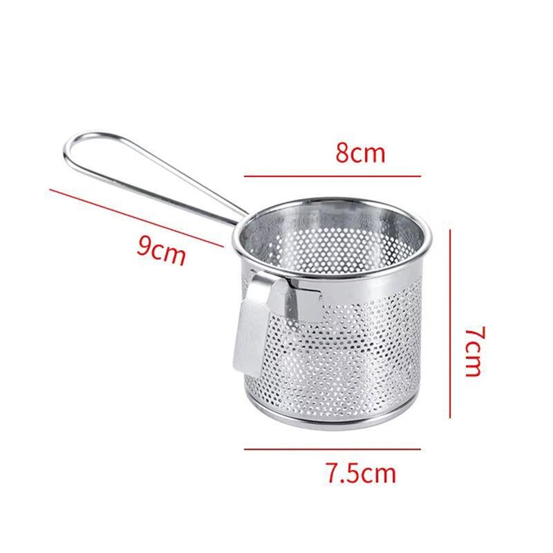 304 Stainless Steel Frying Fried Basket Frying Pan... – Vicedeal