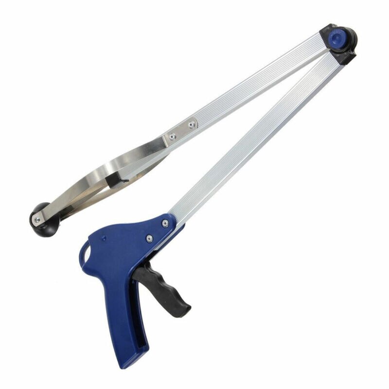 Foldable Long Trash Clamps Grab Pick Up Tool Curve... – Grandado