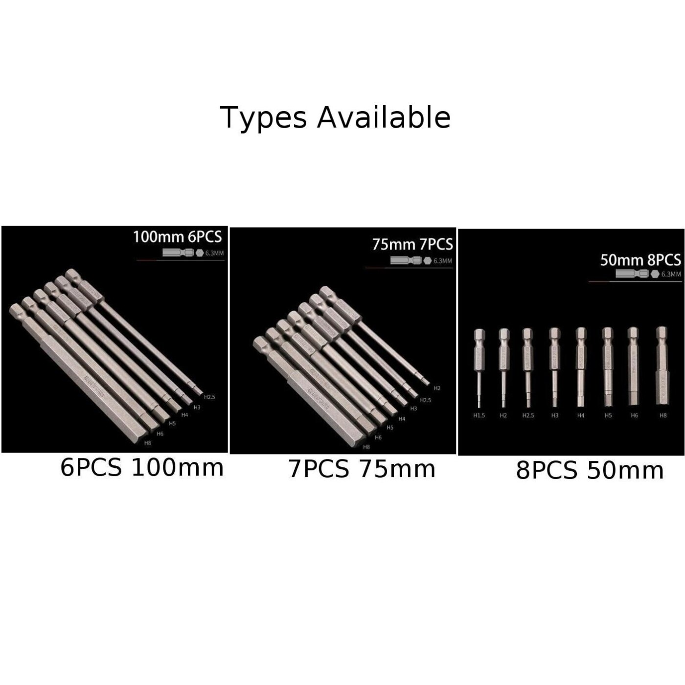 Hex Head Allen Wrench Drill Bit Set S2 Steel Magne... – Vicedeal