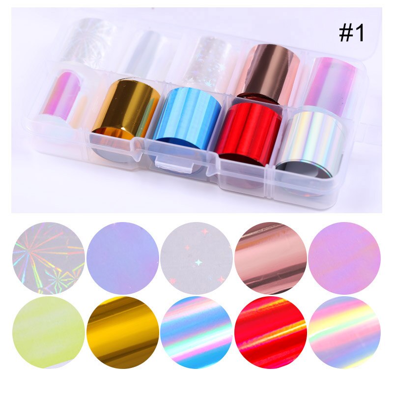 1 Box/Pack Colorful Beauty idea nail Foils or Glas... – Vicedeal
