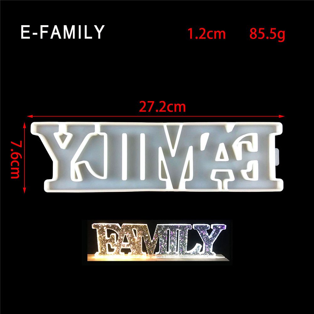 Mr&Mrs Alphabet Epoxy Resin Mold 3D Silicone L... – Grandado