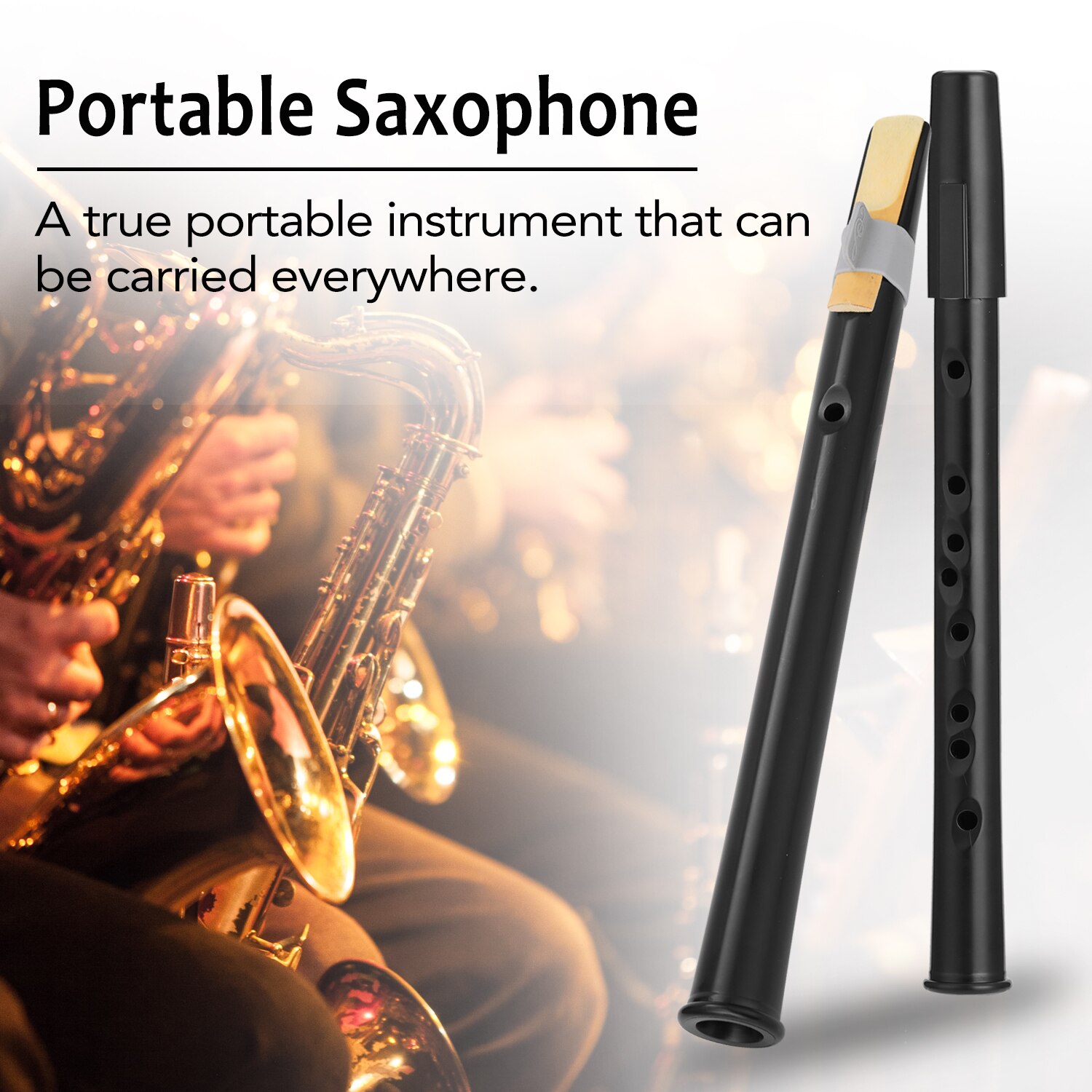 Schwarz Kleine Mini Sax Tragbare Saxophon ABS Leic... – Vicedeal