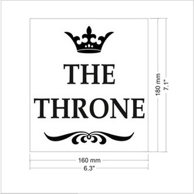 Vinyl The Throne Funny Interesting Bathroom Wall S... – Grandado