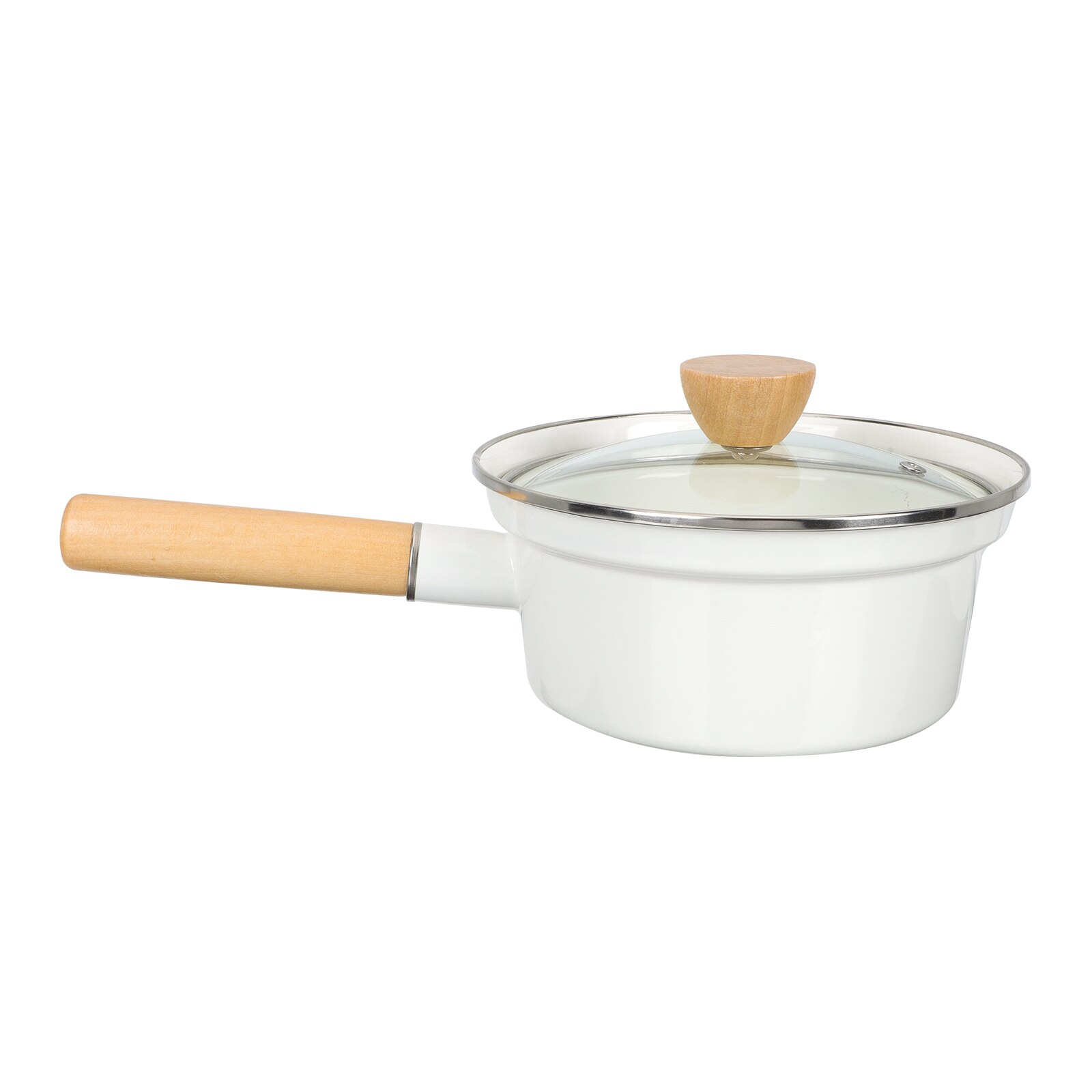 Enamel Pot Soup Pot Food Cooking Pot With Wooden H... – Vicedeal