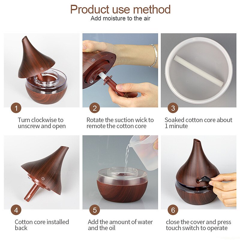 300Ml Usb Elektrische Aroma Air Diffuser Hout Ultr... – Vicedeal