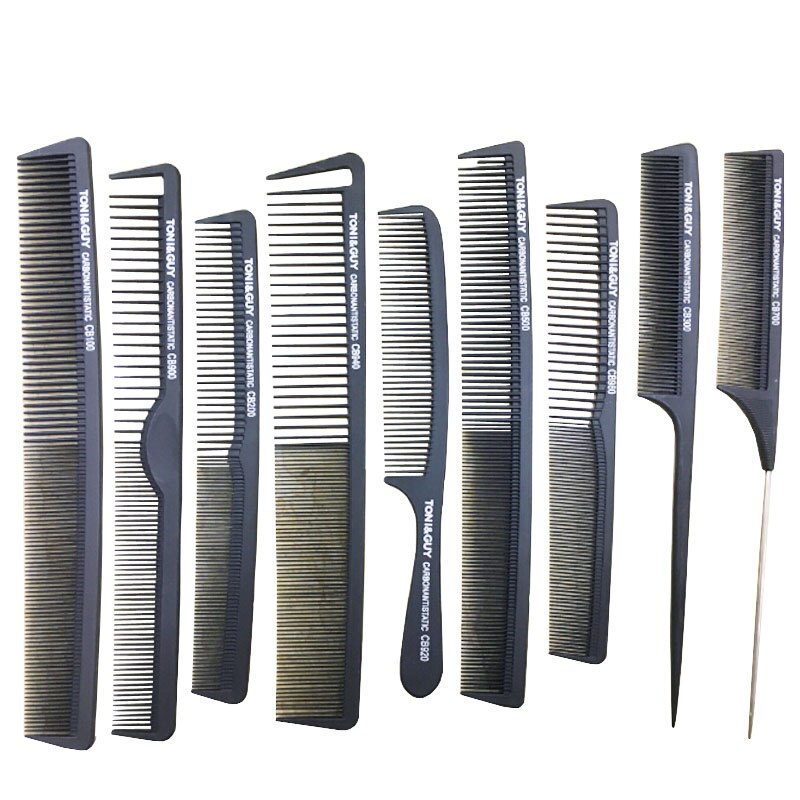 Black 9 Units Hair Salon Comb Hair Salon Comb Anti... – Grandado