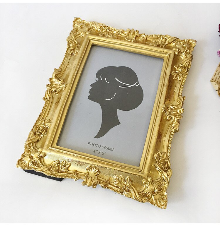 6inch Resin vintage photo frame beauty European go... – Grandado