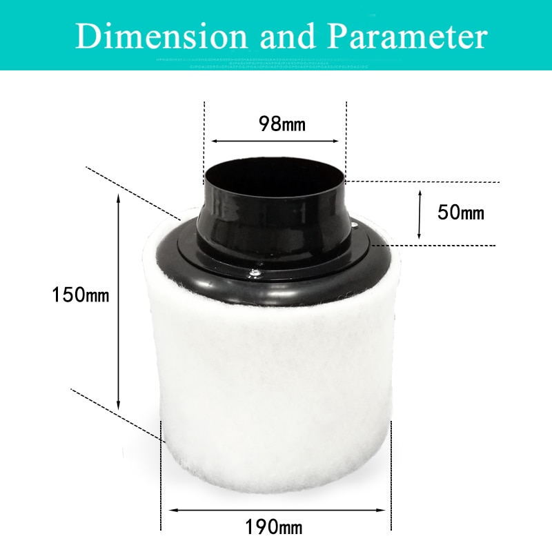 4 Inch Carbon Filter Air Purifier with Pre-filter ... – Vicedeal