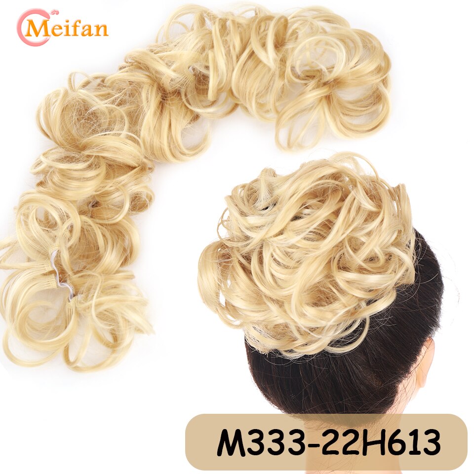 Messy Hair Bun Curly Hair Piece Side Comb Clip in ... – Grandado