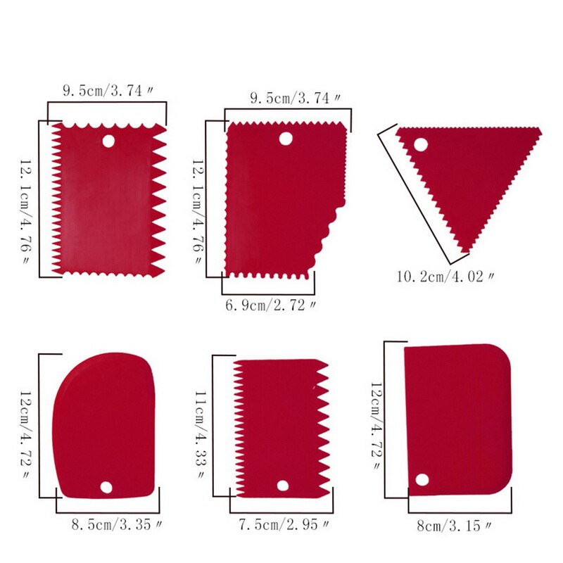 3/6pcs Plastic Irregular Scraper Cake Smoother Cak... – Vicedeal