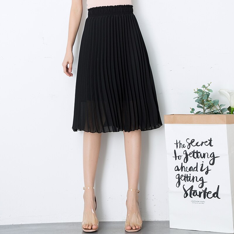 Zomer Chiffon Rokken Voor Vrouwen Elastische Hoge ... – Vicedeal