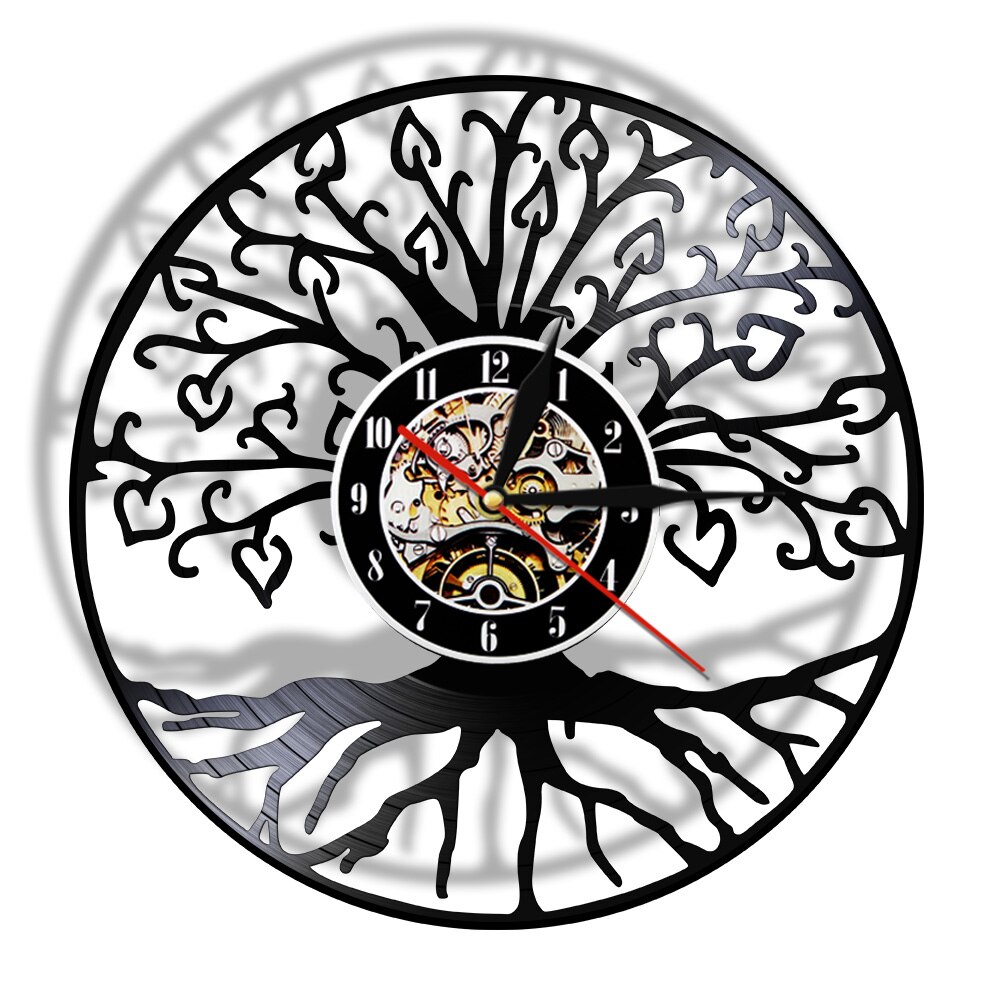 Tree of Life Retro Wall Clock Tree Wall Art Vintag... – Grandado