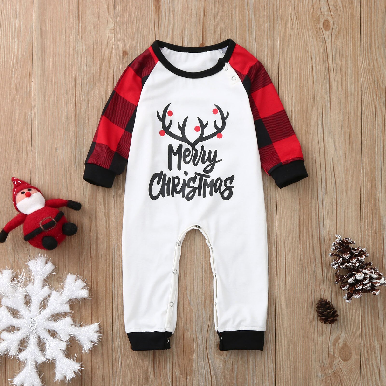 Baby Boys Christmas Matching Pajamas Set Deer Plai... – Grandado