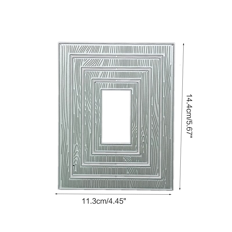 Wood Grain Rectangle Nesting Frame Metal Cutting D... – Grandado