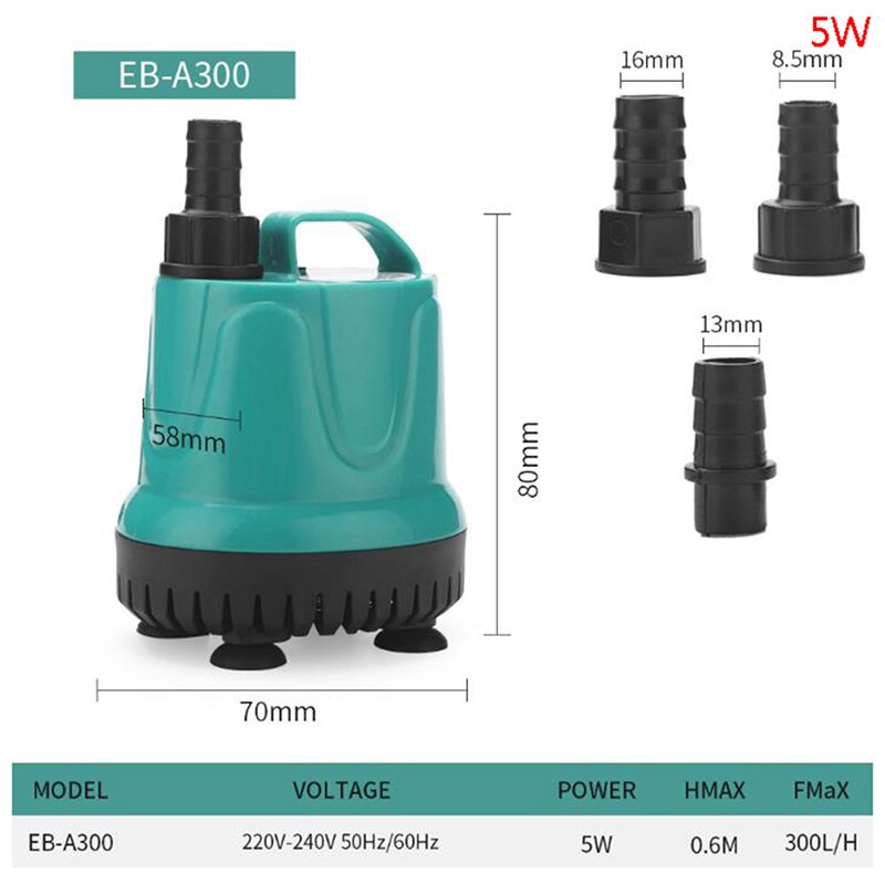 5/8/18/25W Submersible Water Pump 550-4500L/H 220-... – Grandado