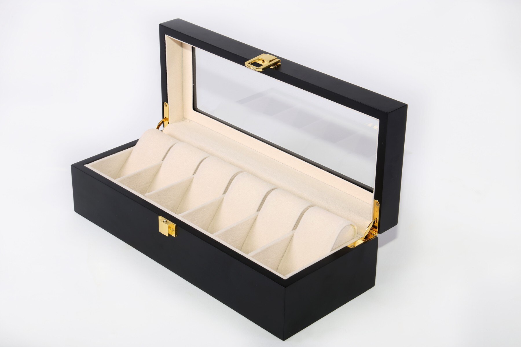 Houten Display Case Guard 6 Zwarte Horloges – Vicedeal