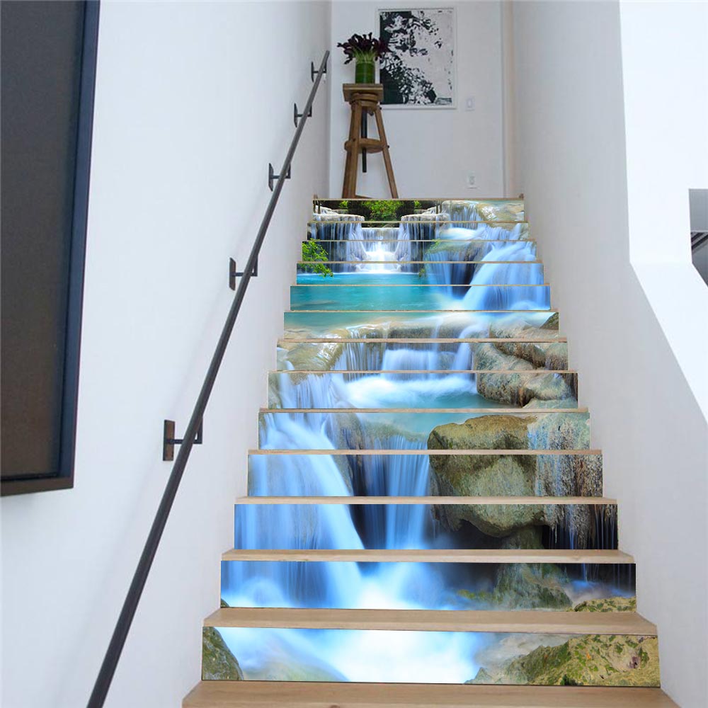 13pcs/set 3D Wall Stair Stickers DIY PVC Stair Dec... – Grandado