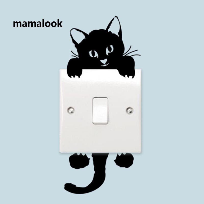 Cute Cat Wall Sticker Light Switch Decor Decals Ar... – Grandado
