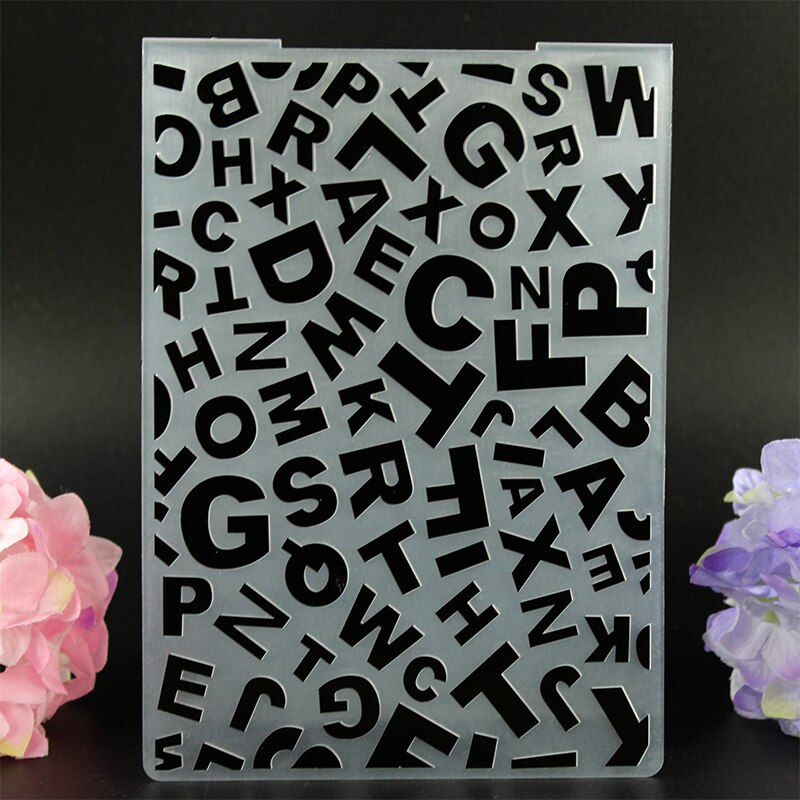 PLASTIC EMBOSSING FOLDER Letter DIY scrapbook albu... – Vicedeal