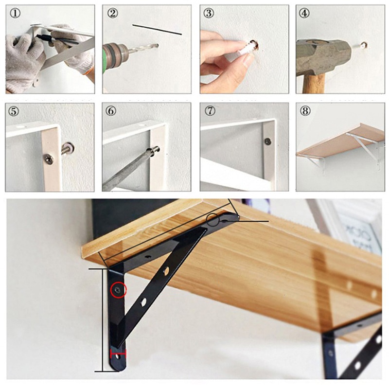 2pcs Wall Shelf Brackets Heavy Duty Corner Brace B... – Grandado