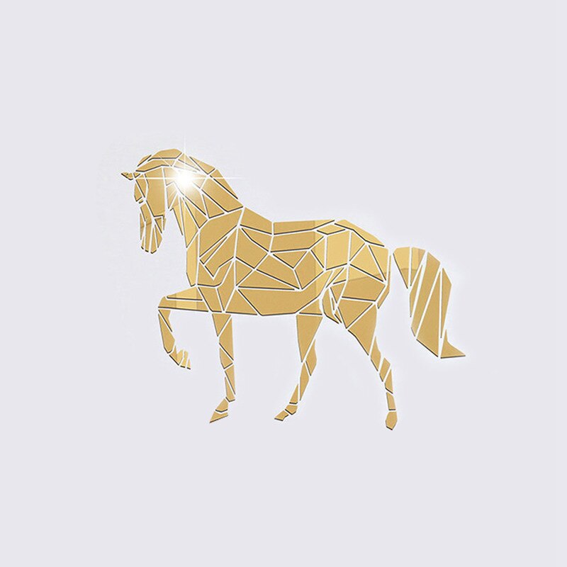 3D Horse Mirror Wall Sticker Decal Steed 3D Mirror... – Vicedeal