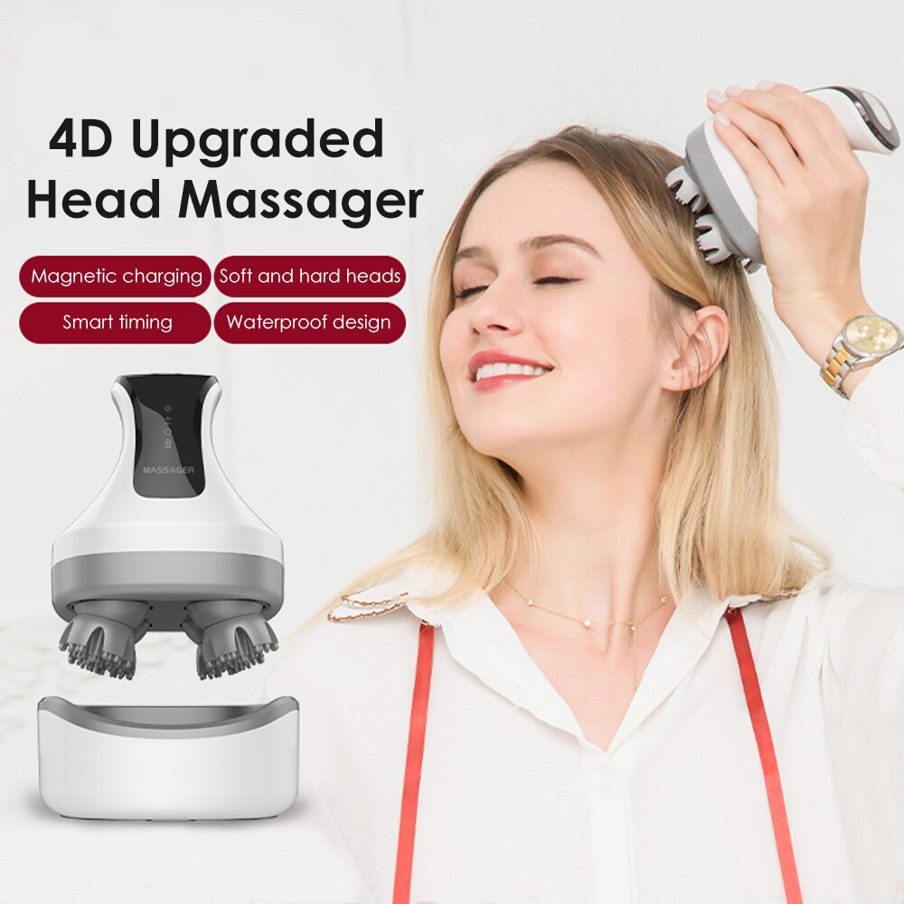 4D Electric Head Massager Waterproof Scalp Massage... – Vicedeal