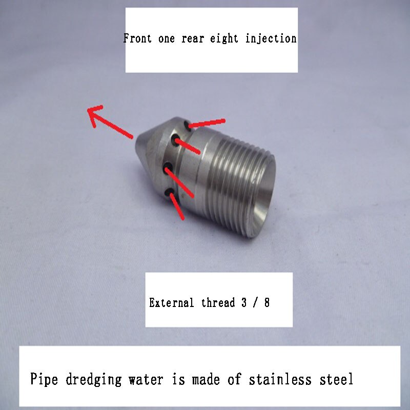 High pressure cleaning pipeline dredging nozzle st... – Grandado