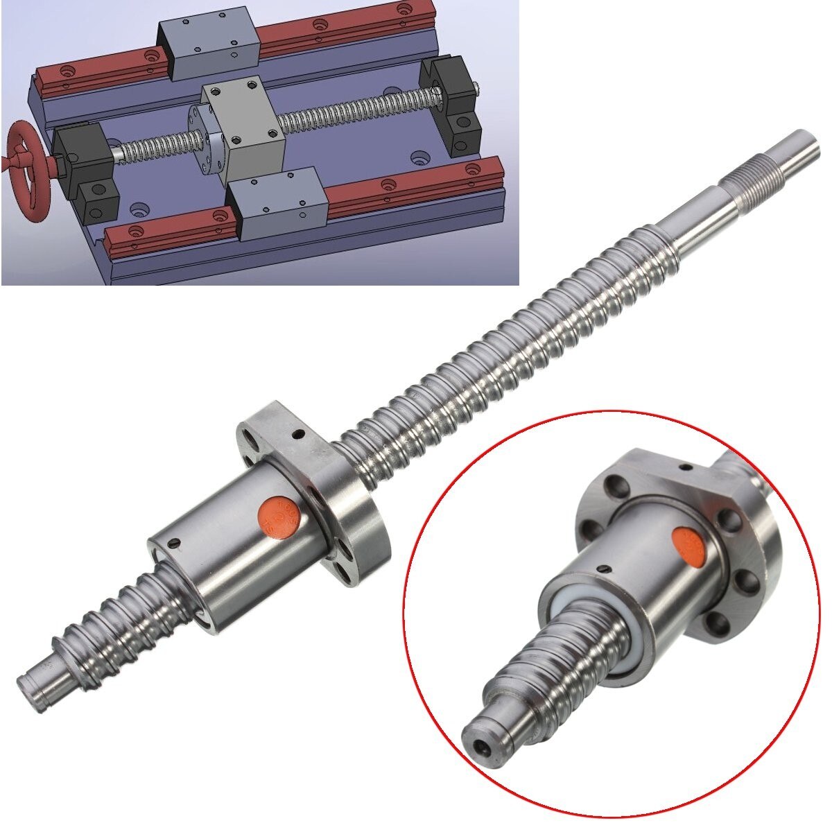 Ball Screw SFU1605 250mm Ballscrew With SFU1605 Si... – Grandado