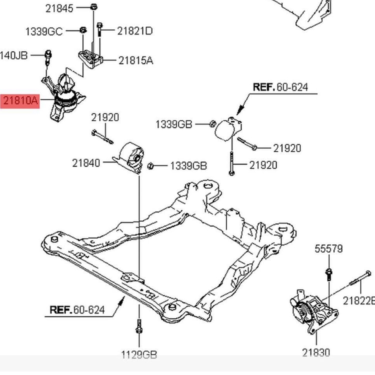Engine foot rubber pier for old Cerato engine supp... – Grandado