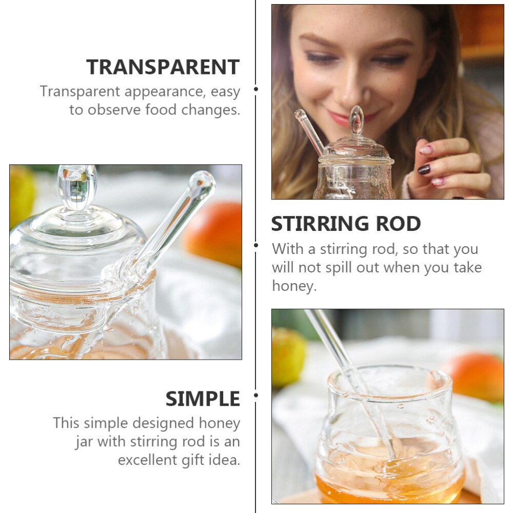 1pc 245ml Honey Container Honey Jar Honey Fruit Po... – Grandado
