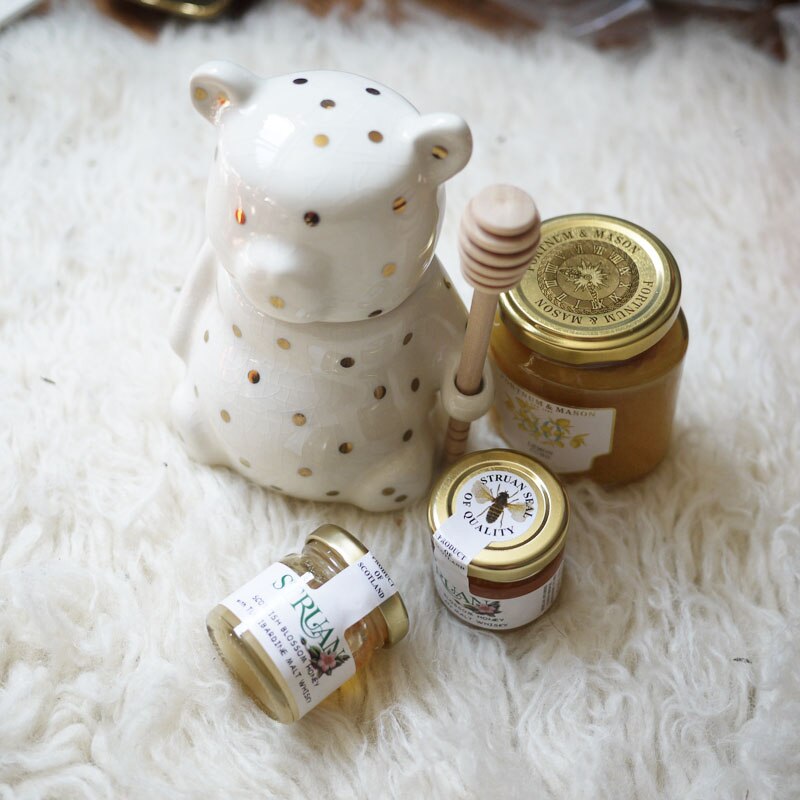 Ceramic Lovely Golden Points Ice Crack Glaze Bear ... – Grandado