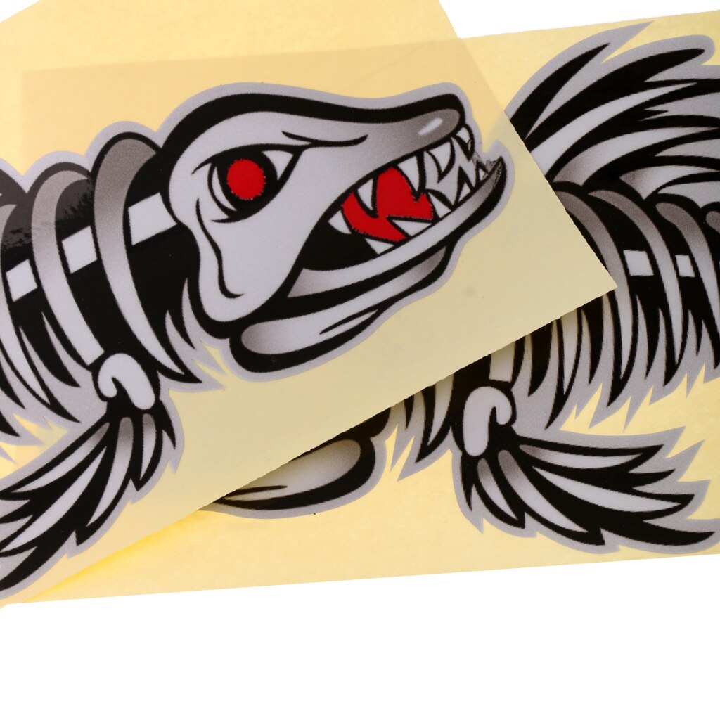 4x Shark Mouth Skeleton Vinyl Decals Sticker Fishi... – Grandado