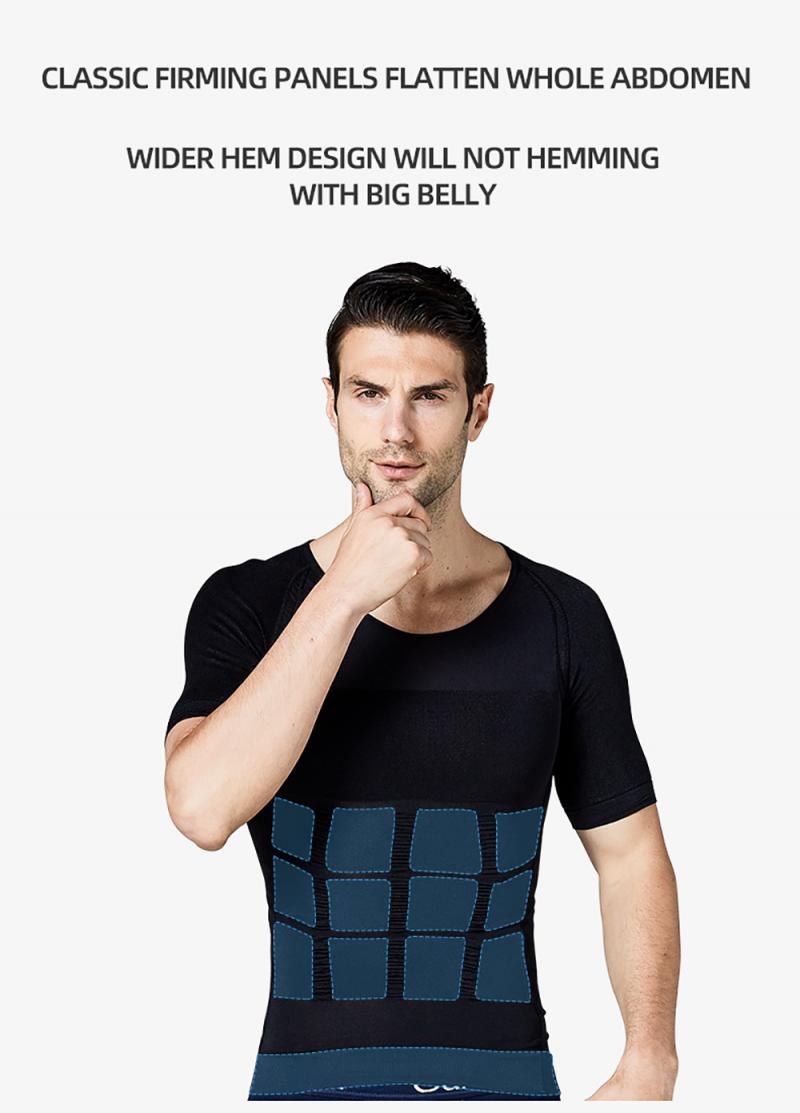 Men Body Toning T-Shirt Slimming Body Shaper Corre... – Grandado