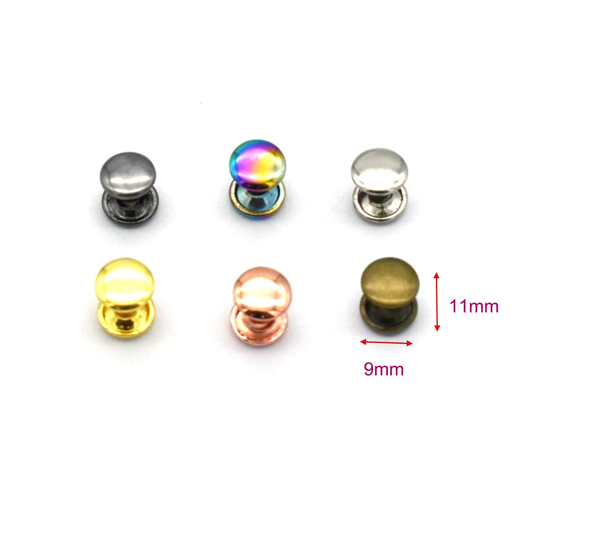 Leather Rivet Double Round Head Rivet 9mm Cap Rive... – Vicedeal