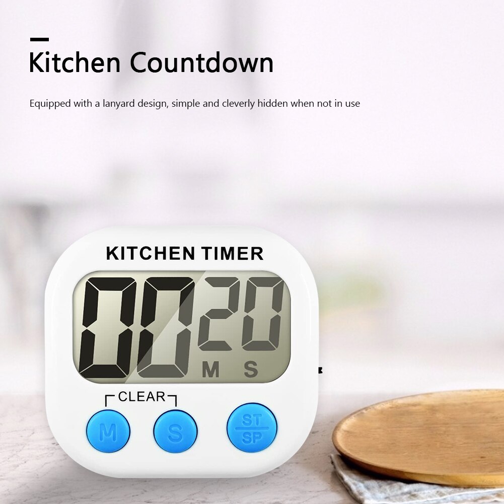 Digital LCD Digital Screen KITCHEN TIMER Square Co... – Grandado