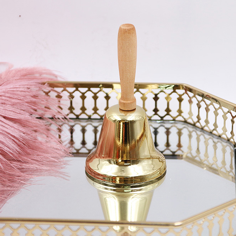 Christmas Bells Wooden Handle Copper Bell For Dinn... – Grandado