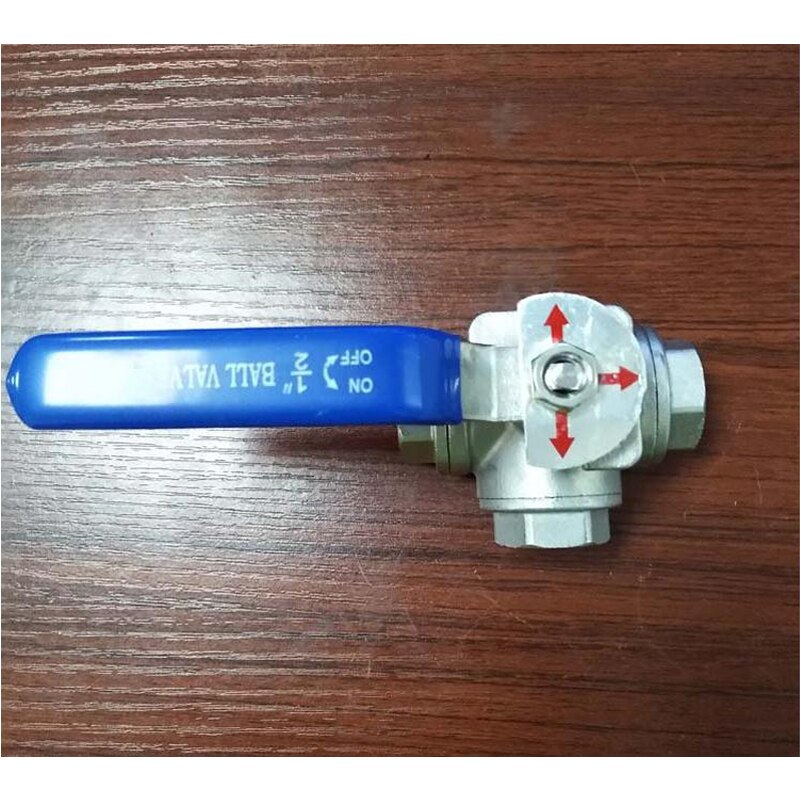 Rvs drie-weg kogelkraan 1/2''1/4 "3/8 '3/4 inch L-... – Vicedeal