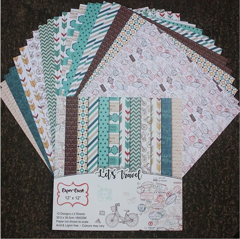 24 Pcs Diy Album Big Scrapbooking Packs Papier 12 ... – Grandado