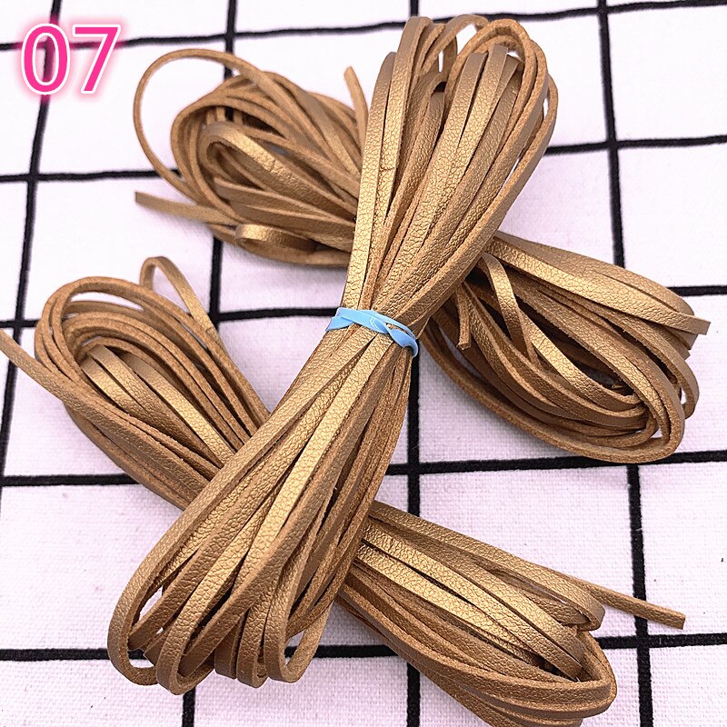 5yards/lot 3 mm Flat Faux Suede Braided Leather La... – Vicedeal