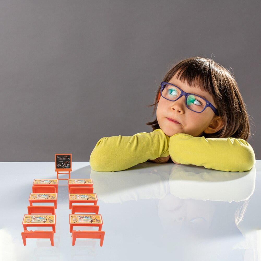 13pcs Wooden Mini Classroom Landscape Model Desk C... – Grandado