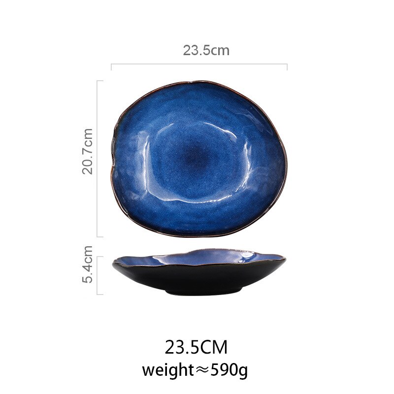 Ceramic Plate Irregular Tableware Western Food Eur... – Vicedeal