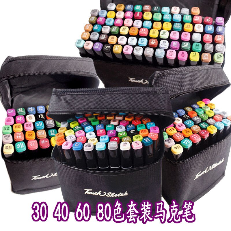Markers 30/40/60/80 Colors Sketch Art Marker Pen D... – Grandado