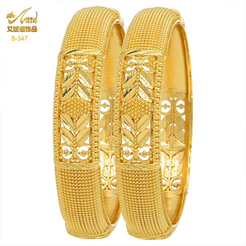 Luxury Dubai 24K Gold Color Bangles For Women Indi... – Vicedeal