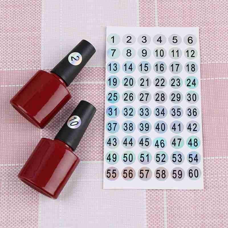 10pc Number Sticker Label For Nail Polish Color Ge... – Grandado