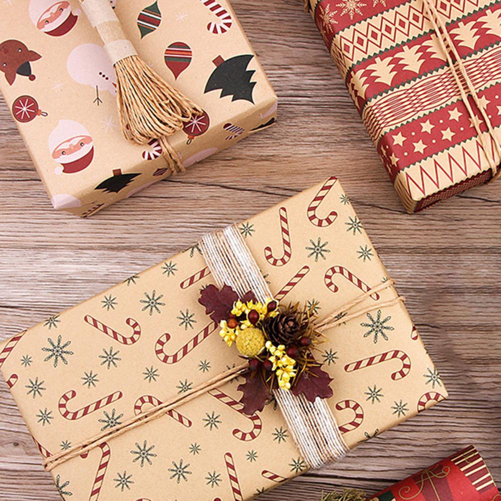 5 Styles 6Pcs Cute Festive Christmas Wrapping Pape... – Grandado