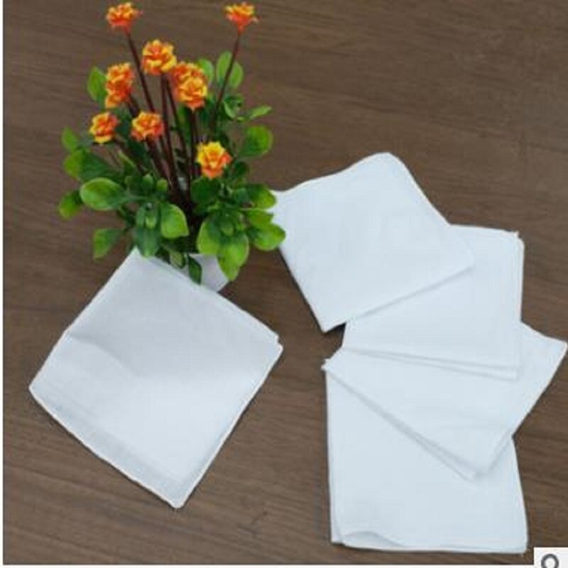 24 pièces 29 cm * 29 cm enfants coton pur blanc mo... – Grandado