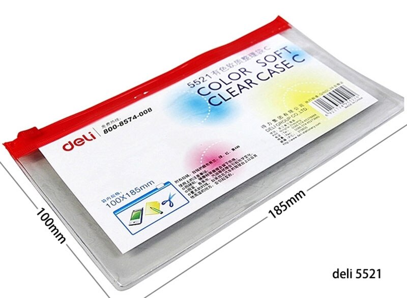 Brand Deli 5521 5524 5526 5586 PVC plastic ziplock... – Grandado